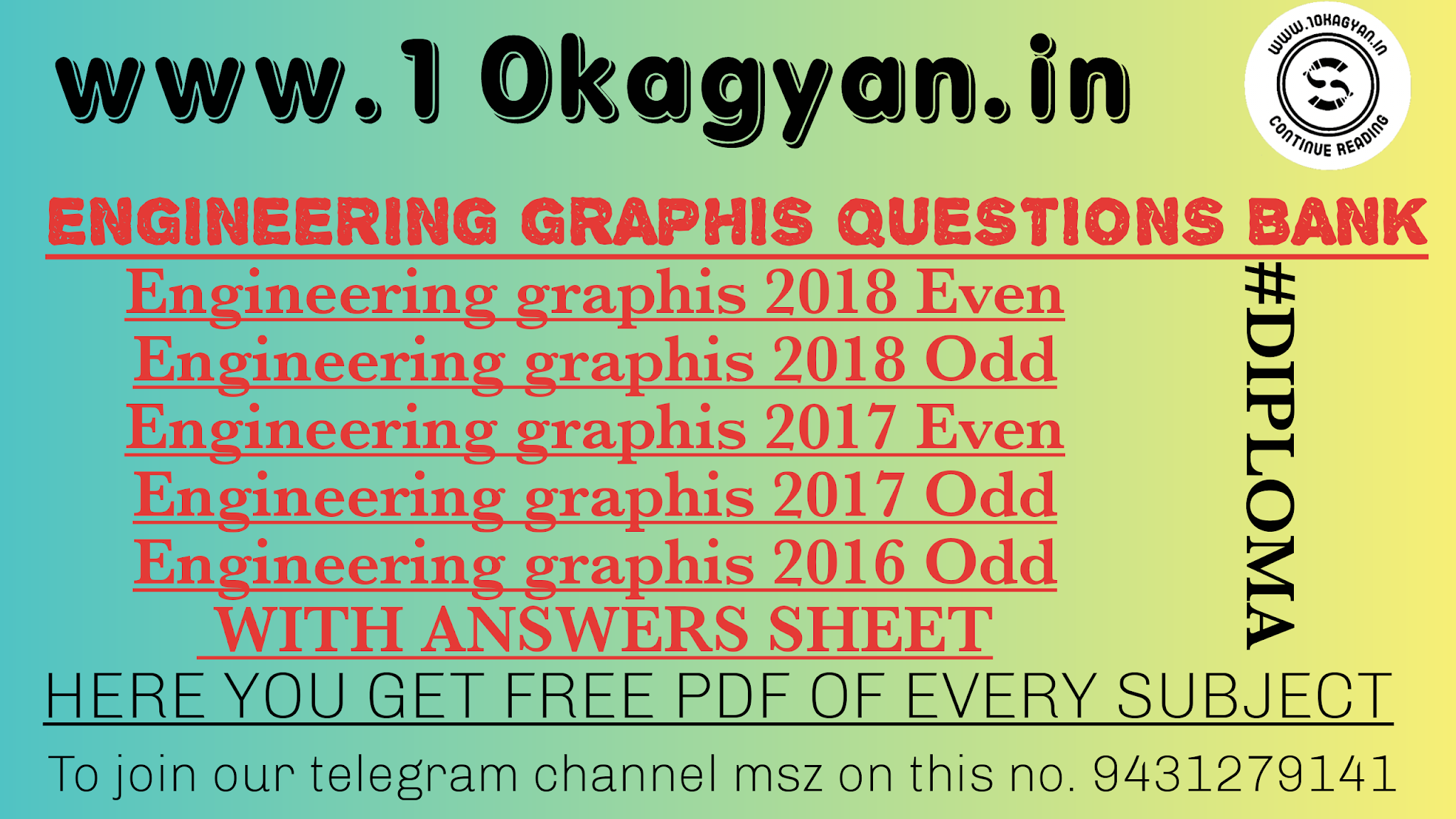 ENGINEERING GRAPHICS QUESTION BANK DIPLOMA 10kagyan Make Your engineering-graphics-question-bank-diploma-10kagyan-make-your