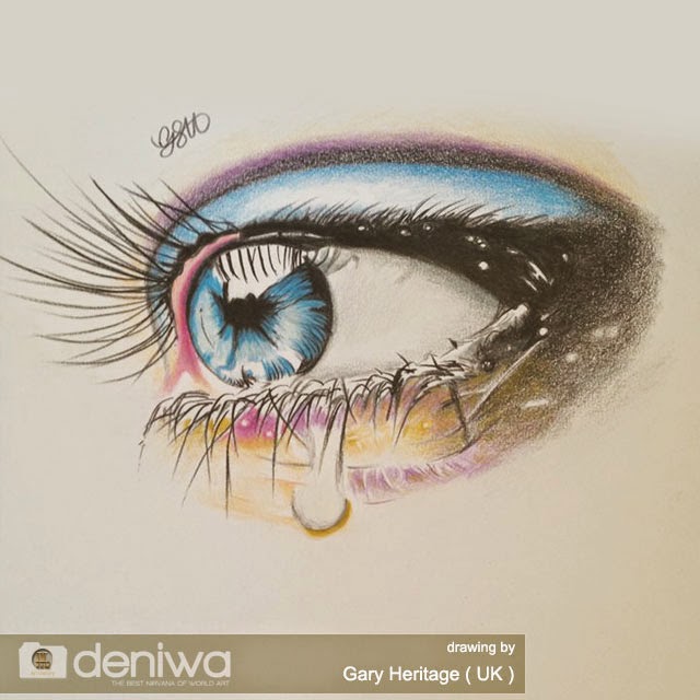 AWESOME TEARS ON PAPER COLORED PENCIL ~ Art Gallery