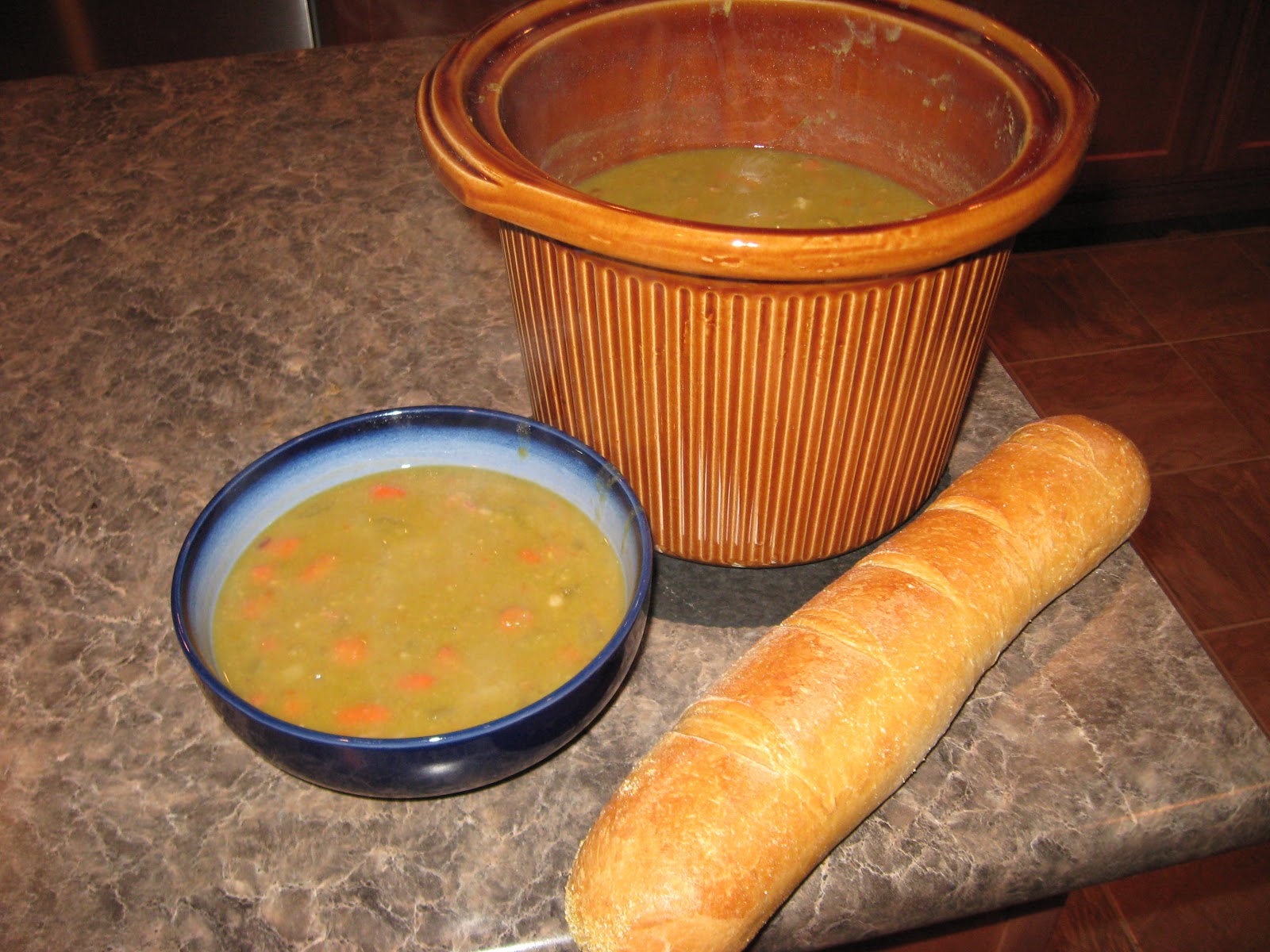 Crock Pot Split Pea Soup with the leftover Ham Bone - Sisters with Stuff