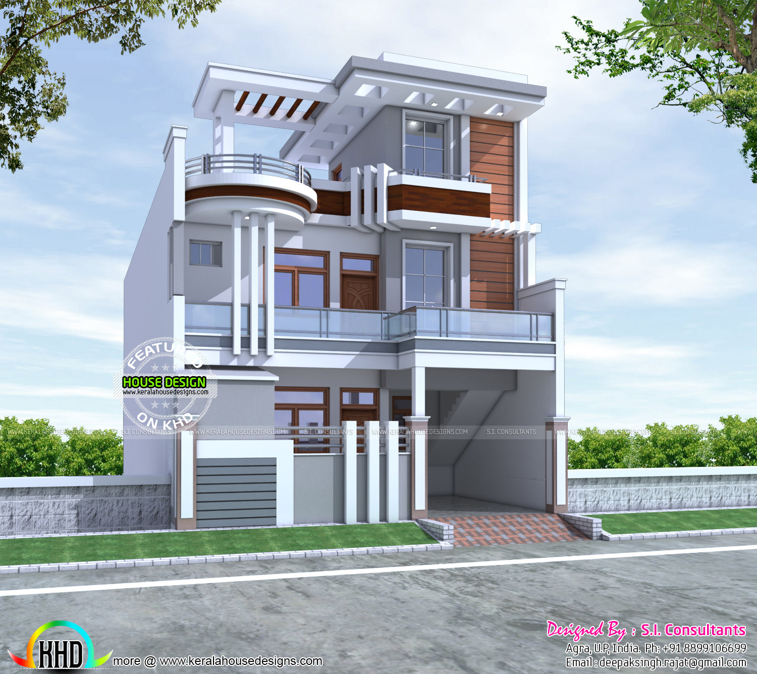 2600 sq-ft cute decorative contemporary home - Kerala Home Design and ...