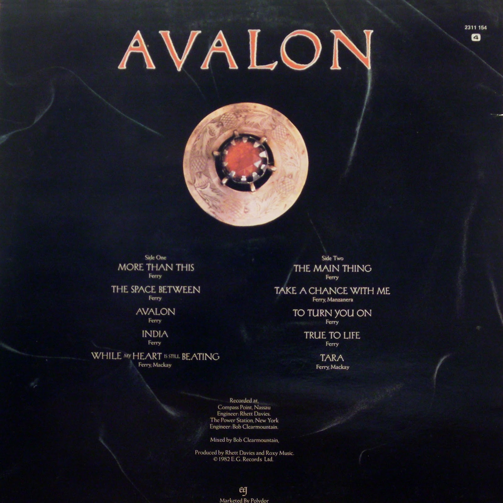1982 Avalon - Roxy Music - Rockronología