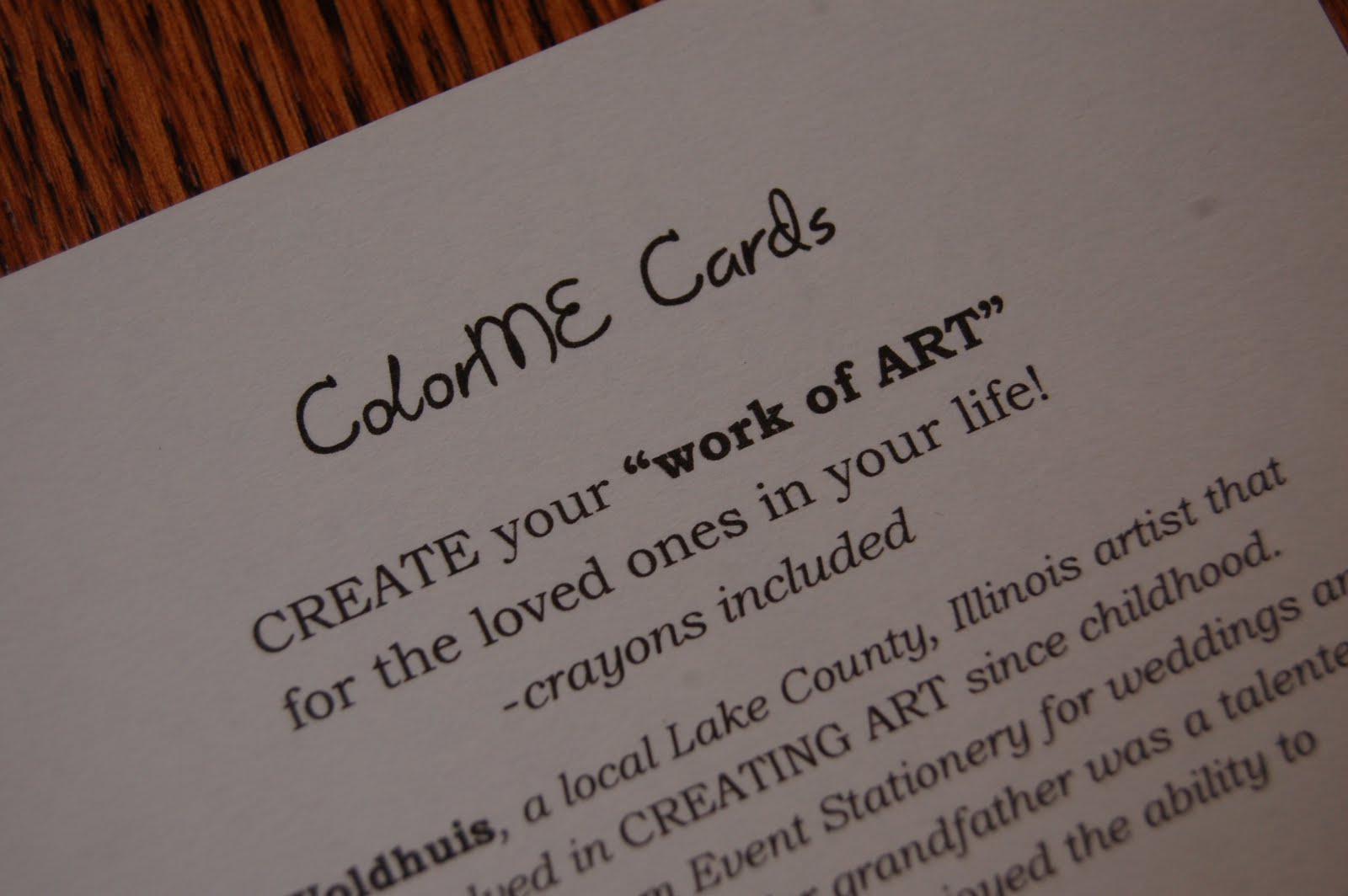 Color ME Cards - Eight21 Studios