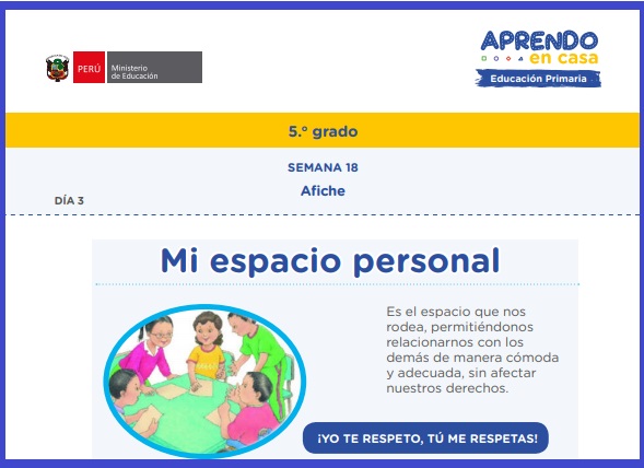 I.E. Nº 1112 VICTOR ANDRES BELAUNDE NIVEL PRIMARIA: SEMANA 18 ...