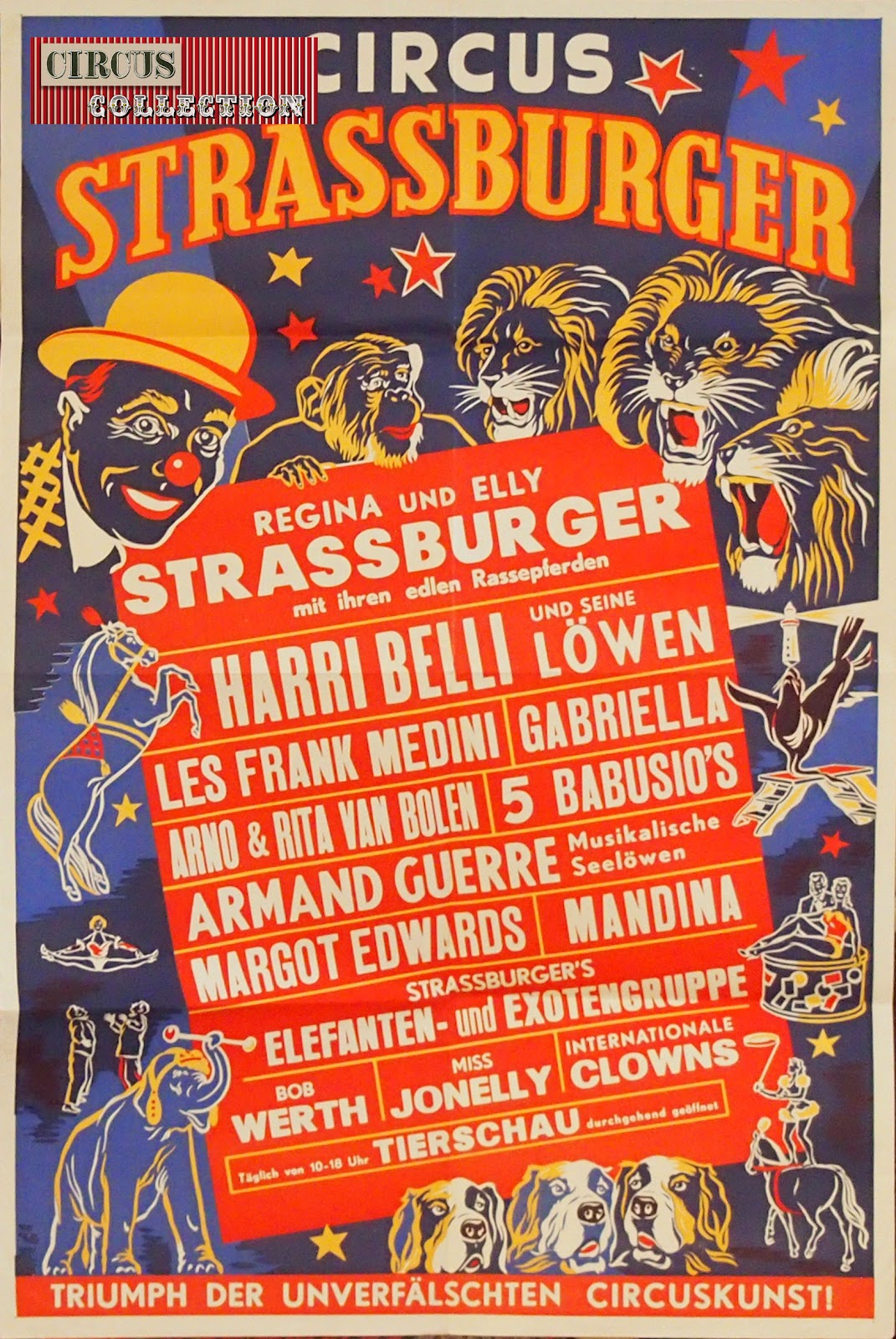 Circus -Collection: Circus Strassburger 1956, affiche