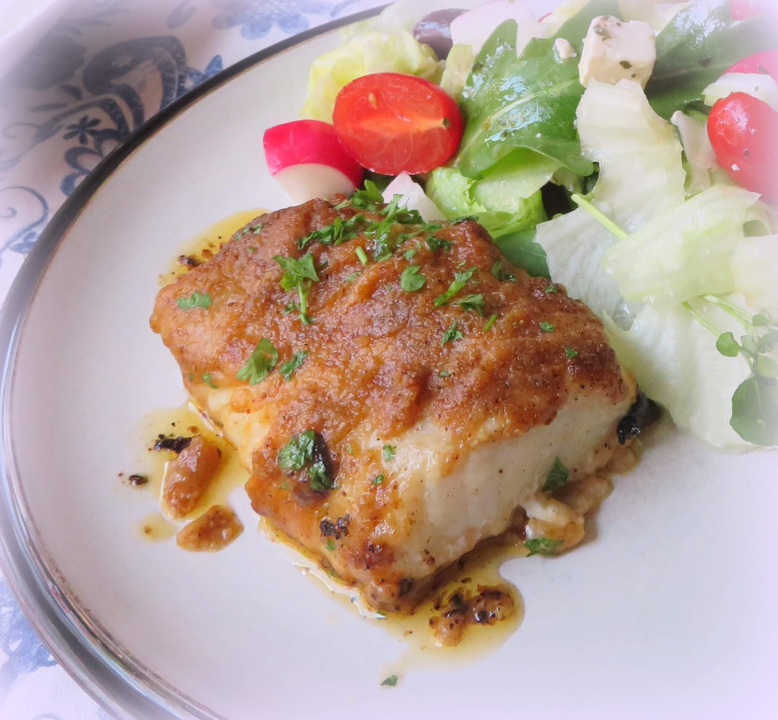 Mediterranean Cod with Lemon & Garlic | The English Kitchen