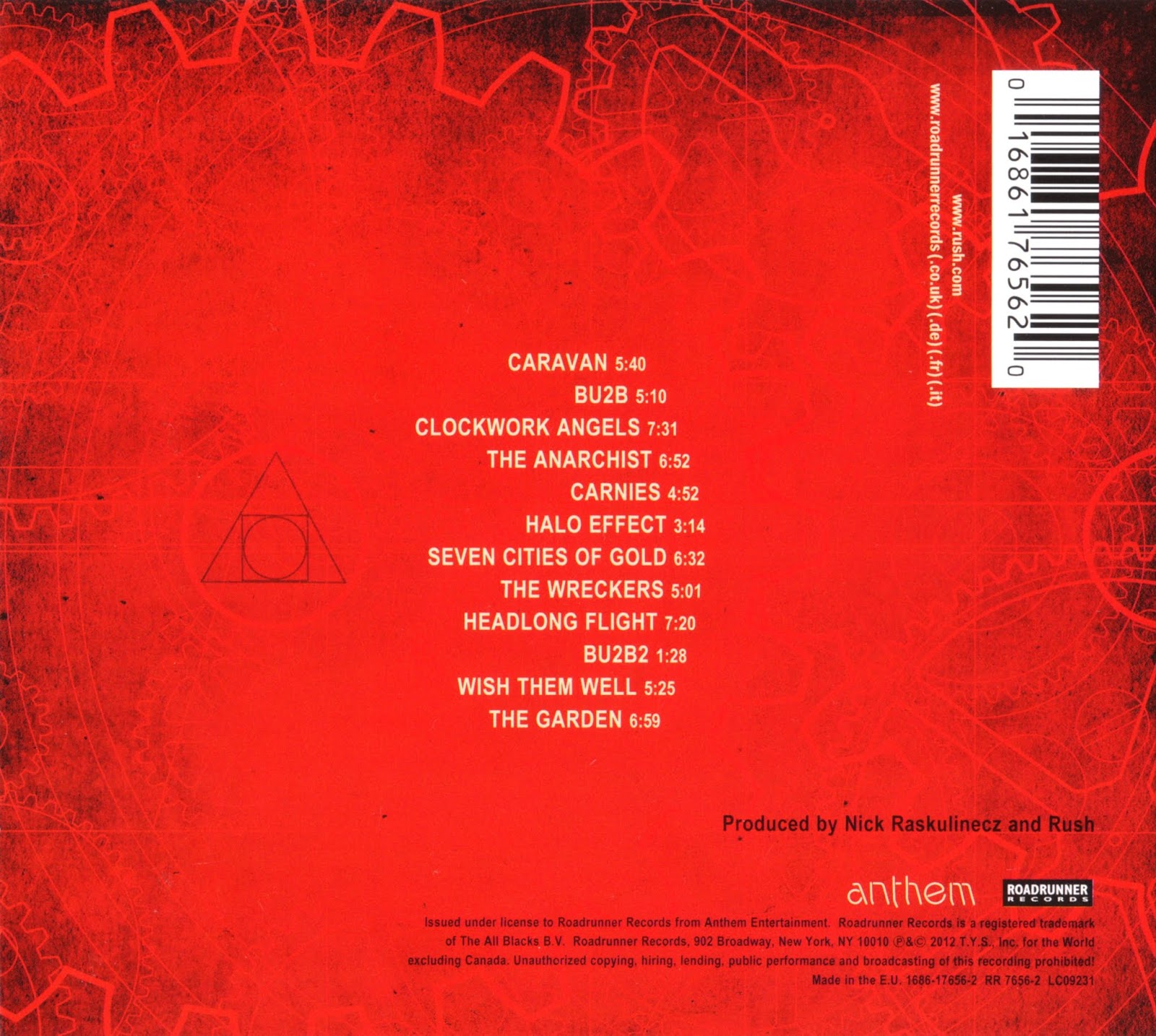 Classic Rock Covers Database: Rush - Clockwork Angels (2012)