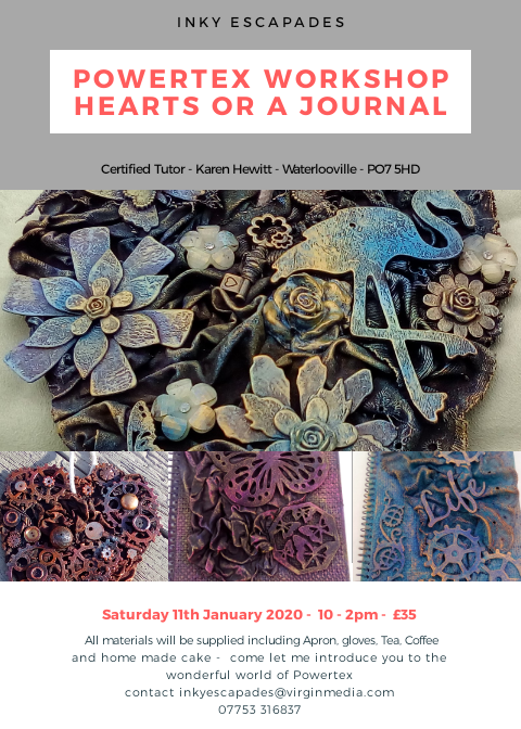 Inky Escapades Designs by Karen Hewitt: First Powertex Workshop for ...