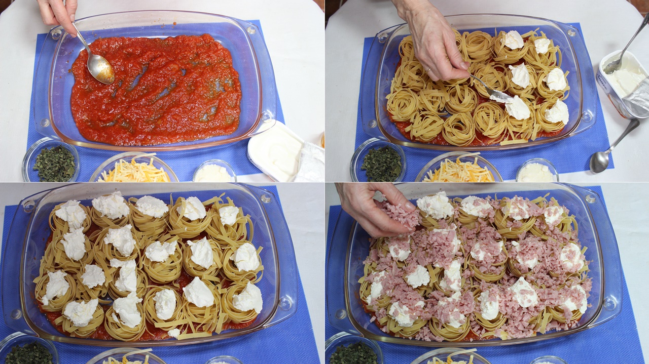 JULIA Y SUS RECETAS: Nidos de pasta al horno