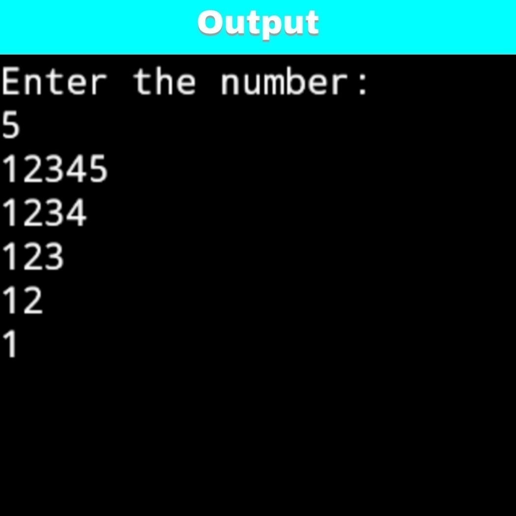 C Program To Print Half Pyramid Using Numbers Images