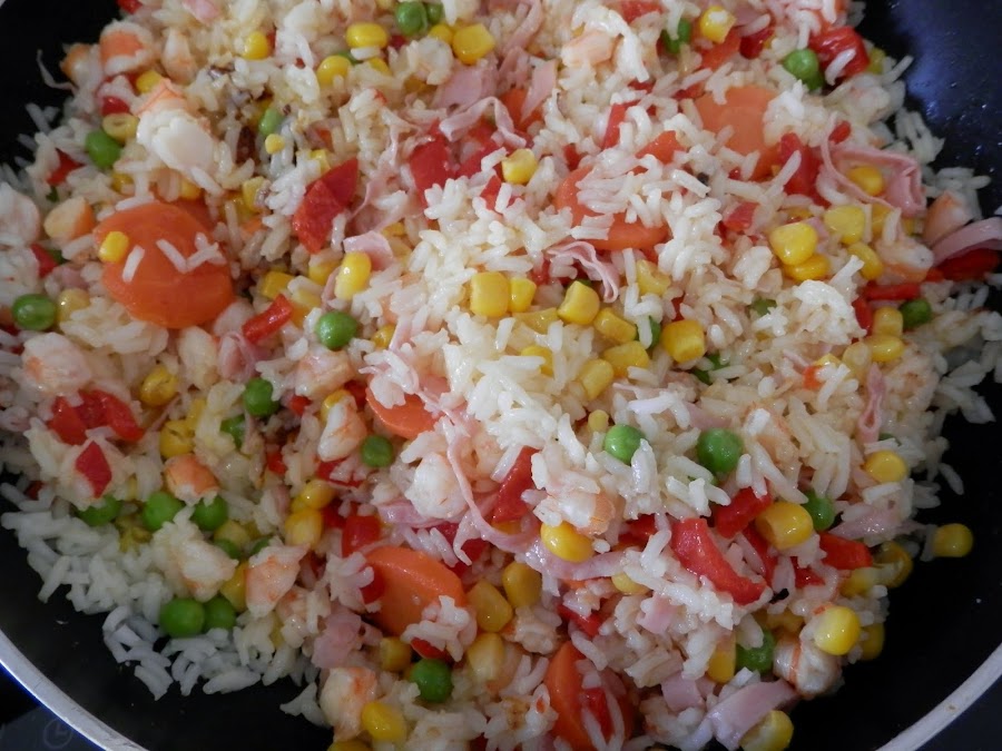 Arroz tres delicias. | Cocina