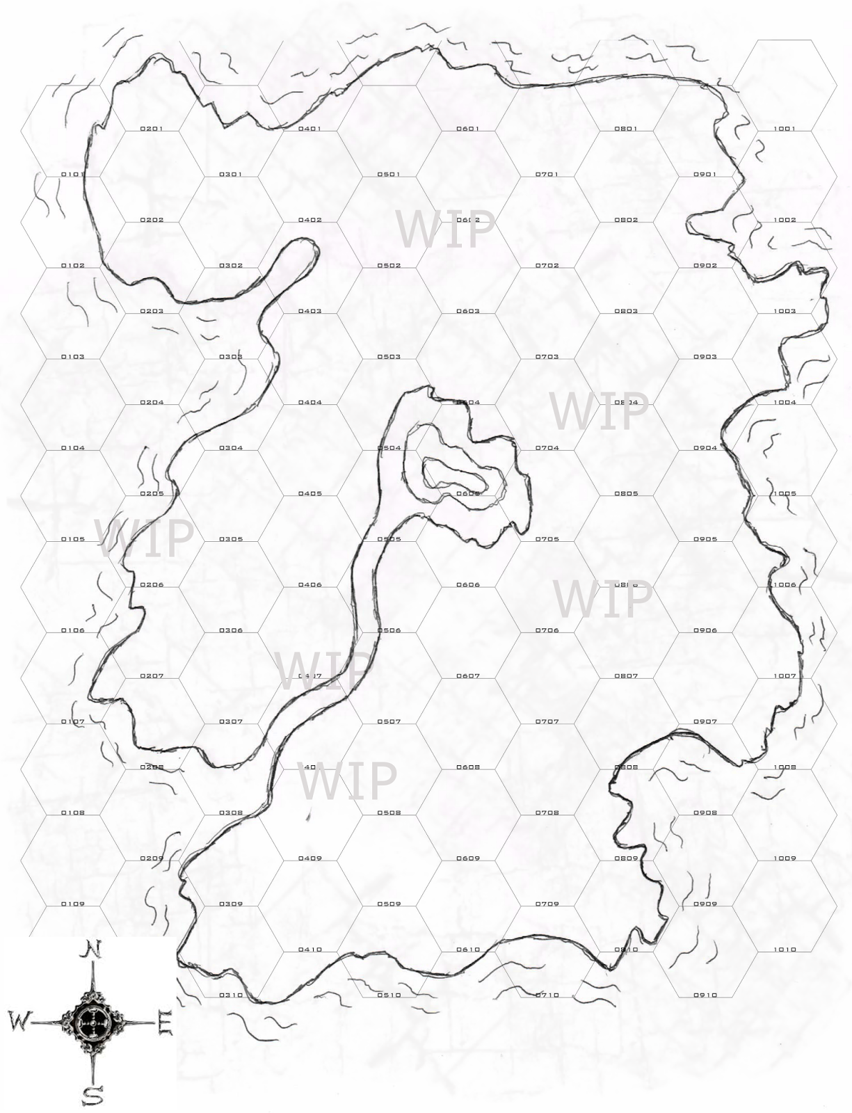 The 3 Toadstools : Island Hex WIP