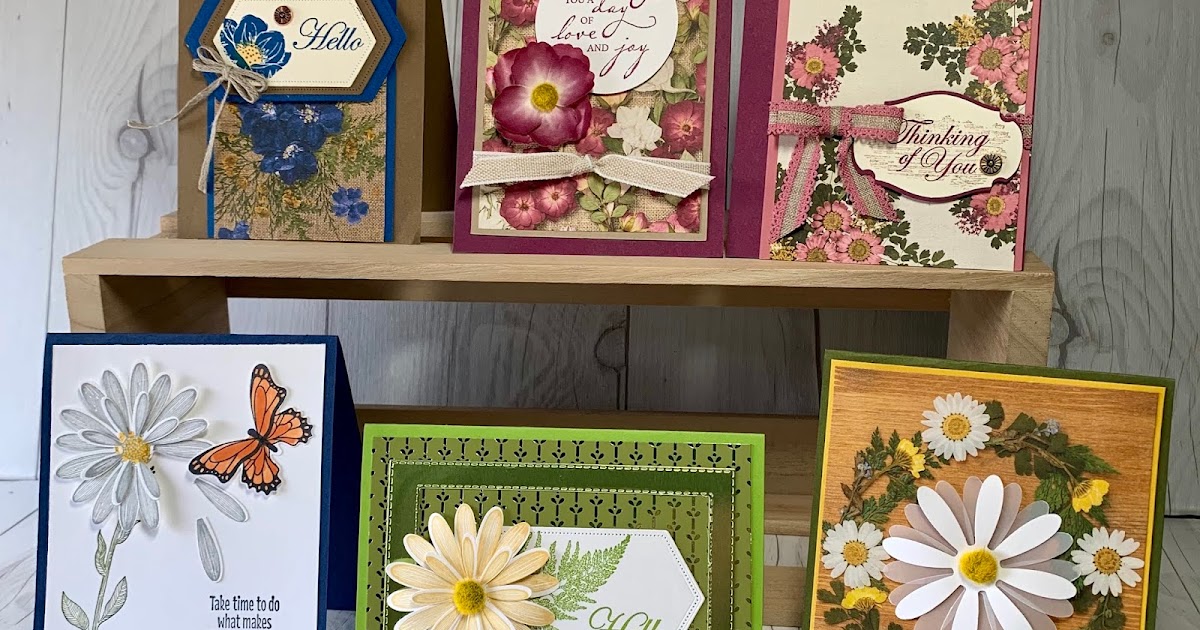 Two card making classes using Pressed Petals & Daisy Lane | Stamped ...