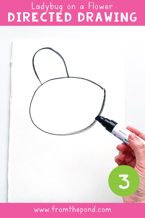 Ladybug on a Flower Directed Drawing | From the Pond