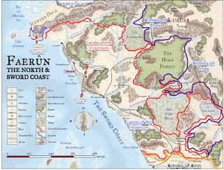The Laughing Moons: Updated Map of the Lands of Faerûn