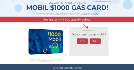 Get $1000 Mobil Gas Card!