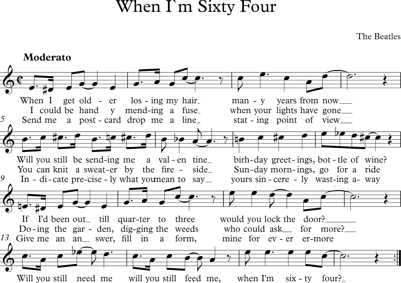 When I'm Sixty Four - Descubriendo la Música