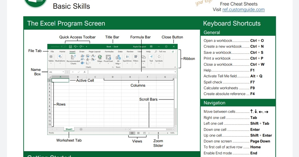 [FREE PDF EBOOK]Excel Quick Reference - CustomGuide 2020 with EVBA.INFO ...