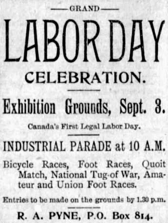 West End Dumplings: Winnipeg's first Labour Day, 1894
