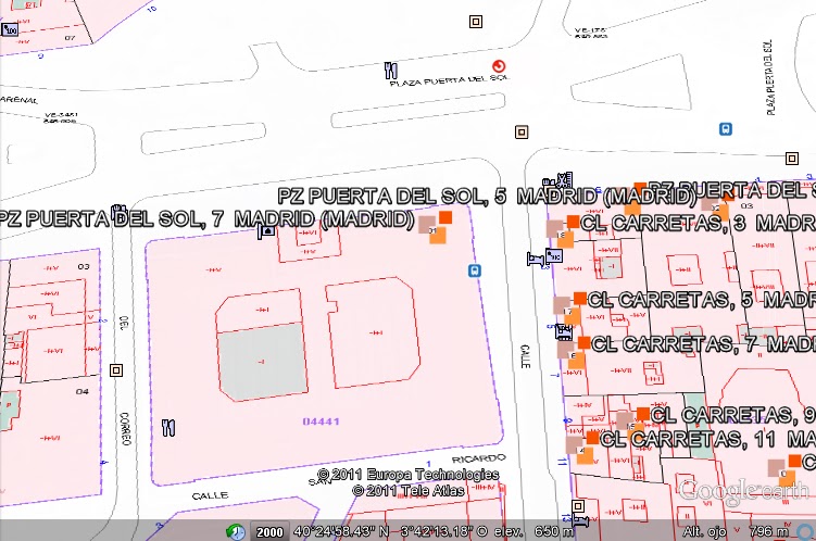 kmz gratis: Cartografía catastral de España