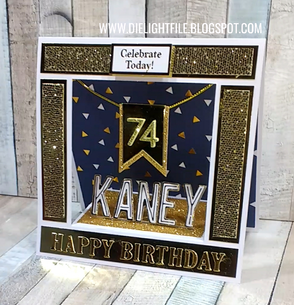 3d Platform Fold Flat Birthday Card