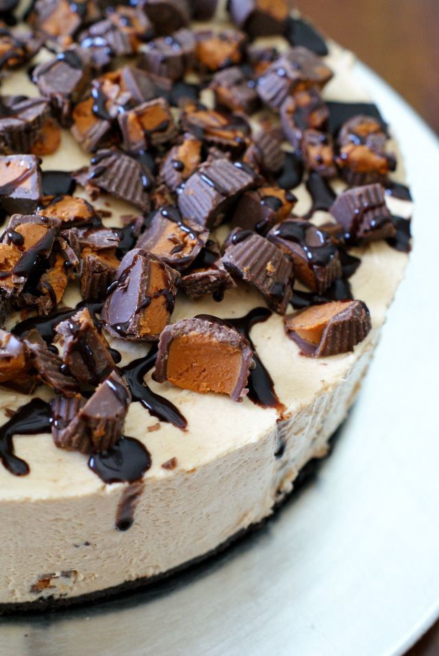 Peanut Butter Cup Overload No-Bake Cheesecake | The Two Bite Club