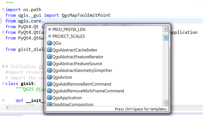 GISIT: QGIS Plugin - Preparing IDE