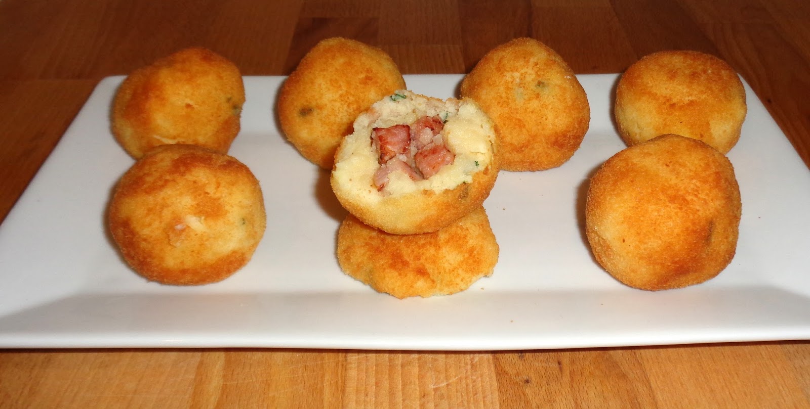 RECETAS DE MI MADRE Y MIAS: Bolas de patata rellenas de bacon