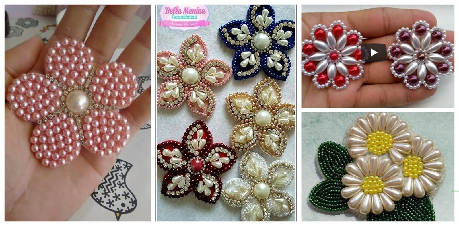 Aprende cómo hacer hermosas flores con perlas ~ Belleza y Peinados