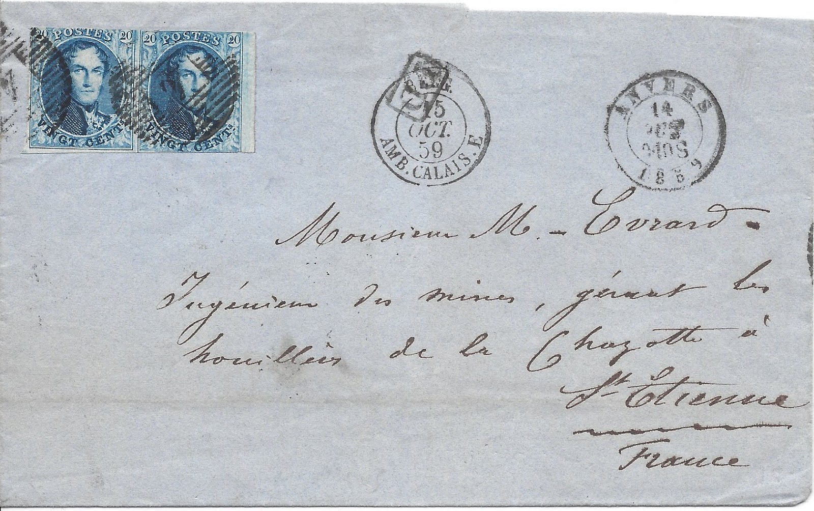 GFF Postal History: Letter Mail: France and Belgium