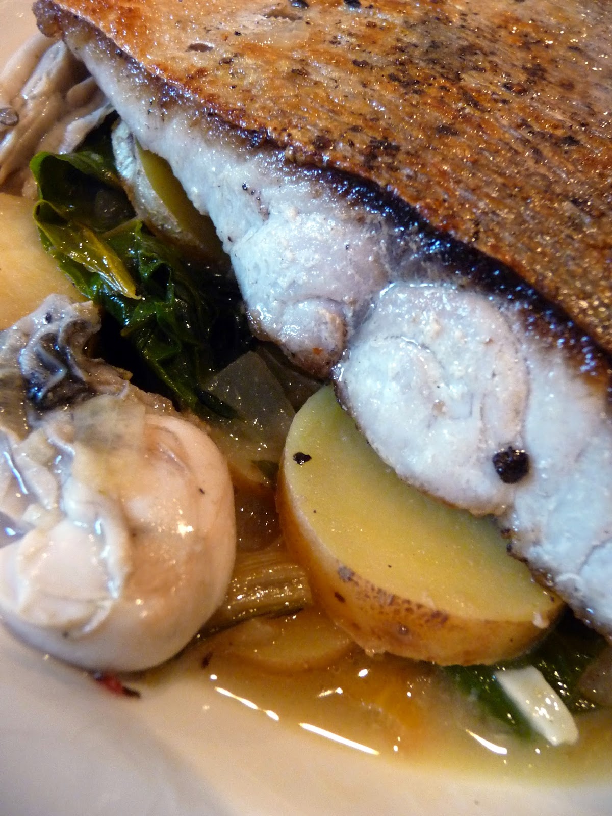 Chef Bolek: Pan-Seared Bluefish with Rainbow Chard, Fingerling Potatoes ...