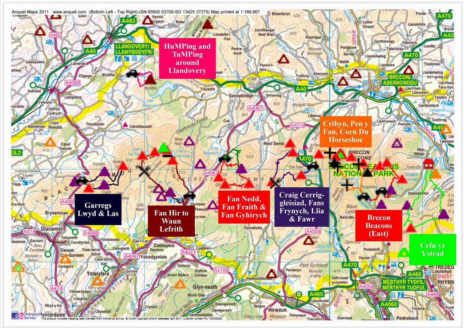 Peak Bagging and Long Distance Walking in the UK and Spain: Cefn yr Ystrad