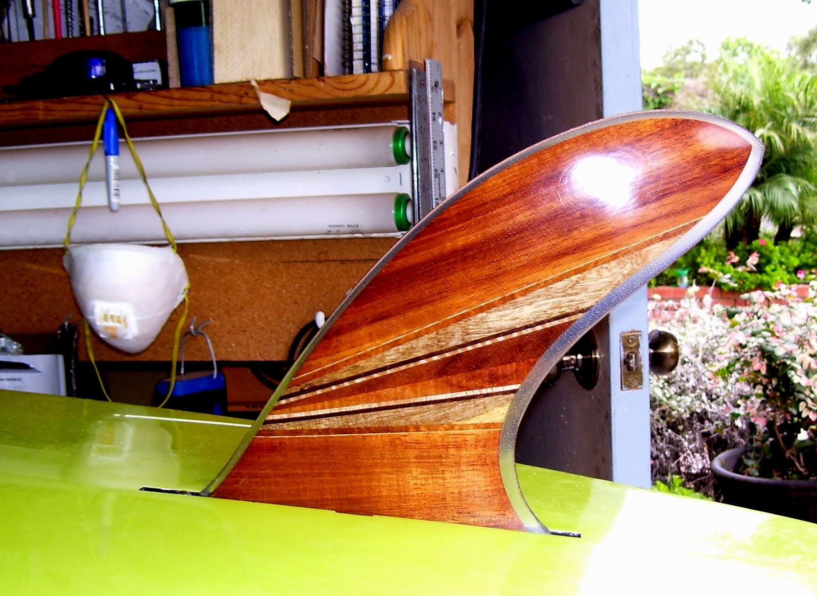 CHERRY SURFBOARDS BLOG: Koa Box Fin for a Classic Tyler Longboard