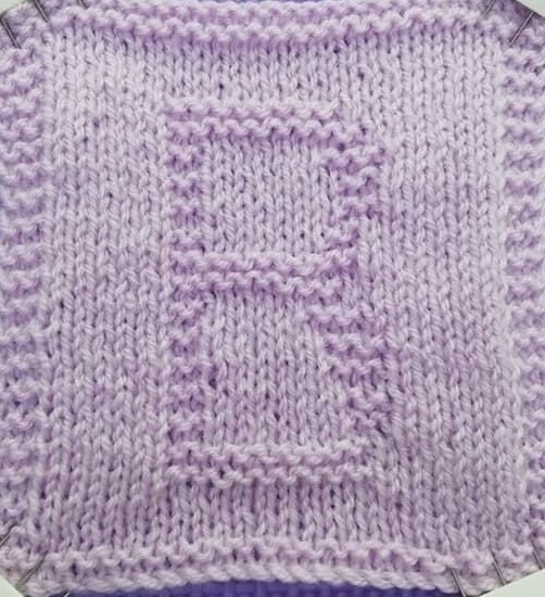 Sammy B's knitting patterns : Alphabet square letter B