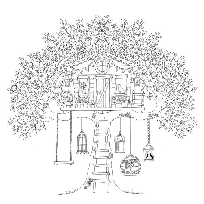 +20 Treehouse Coloring Pages