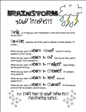 20% Genius: Genius Hour 20 Day Challenge - Day 2: Brainstorm Your Interests