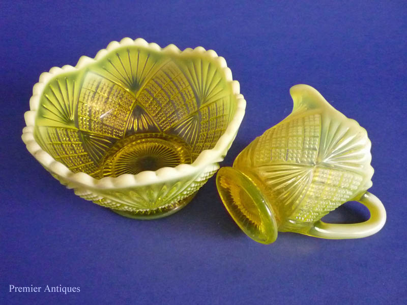 Premier Antiques: Davidson's Yellow Pearline Glass 'Lords and Ladies ...