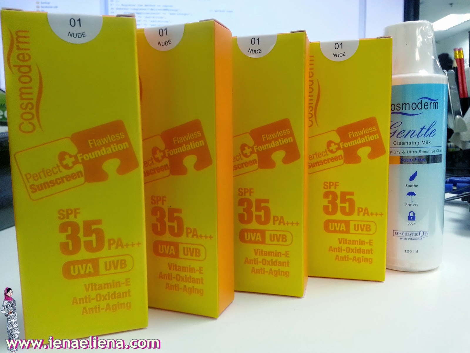 Cosmoderm Sunscreen & Cleansing Milk - iena lifestyle blogger