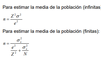 ESTADÍSTICA INFERENCIAL: ELEMENTOS QUE INTERVIENEN EN LA FORMULA PARA HALLAR LA MUESTRA DE UNA ...