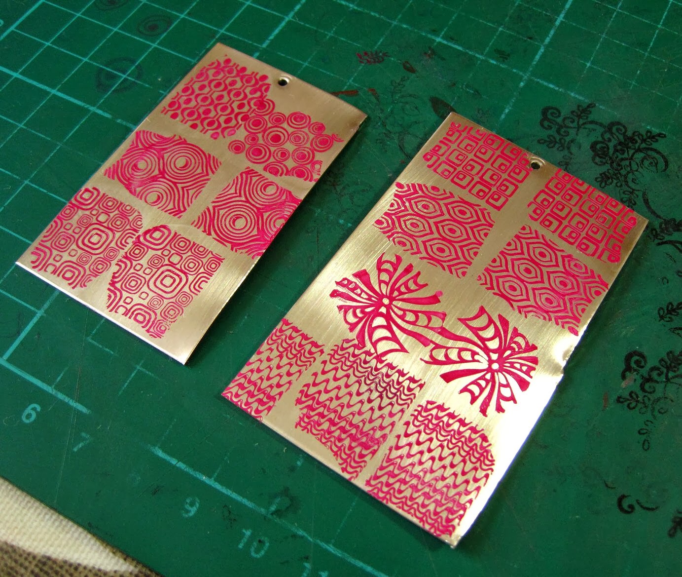Etching Silver Using Nail Art Stamps
