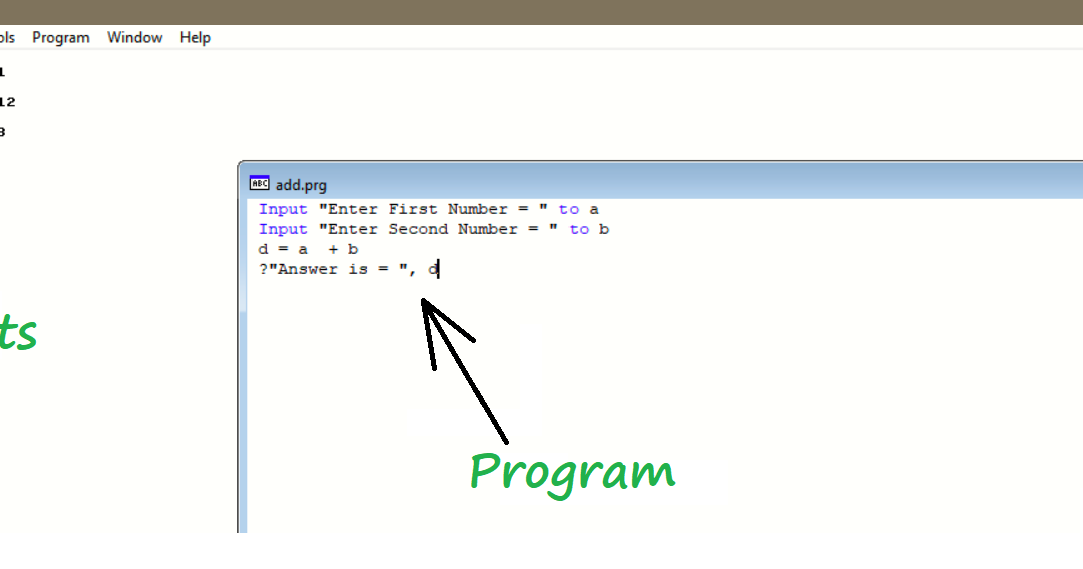 Program For Addition Of Two Number In FoxPro Program For Addition Of Two Number In FoxPro