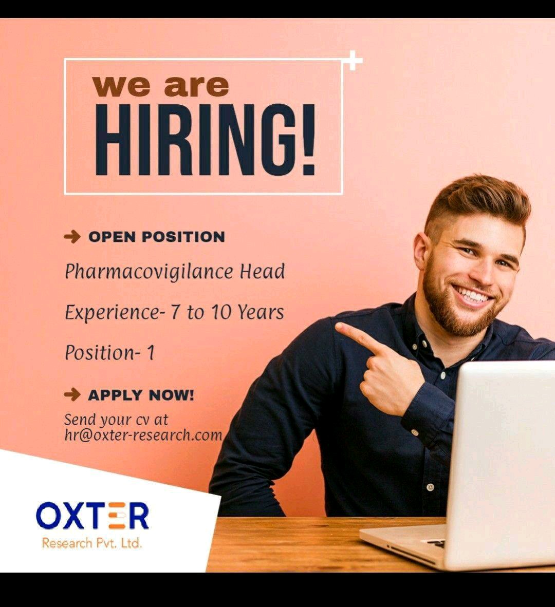 Oxter Research Pvt Ltd Hiring Pharmacovigilance Head