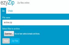 EzyZip: sitio web para comprimir y descomprimir archivos ZIP online