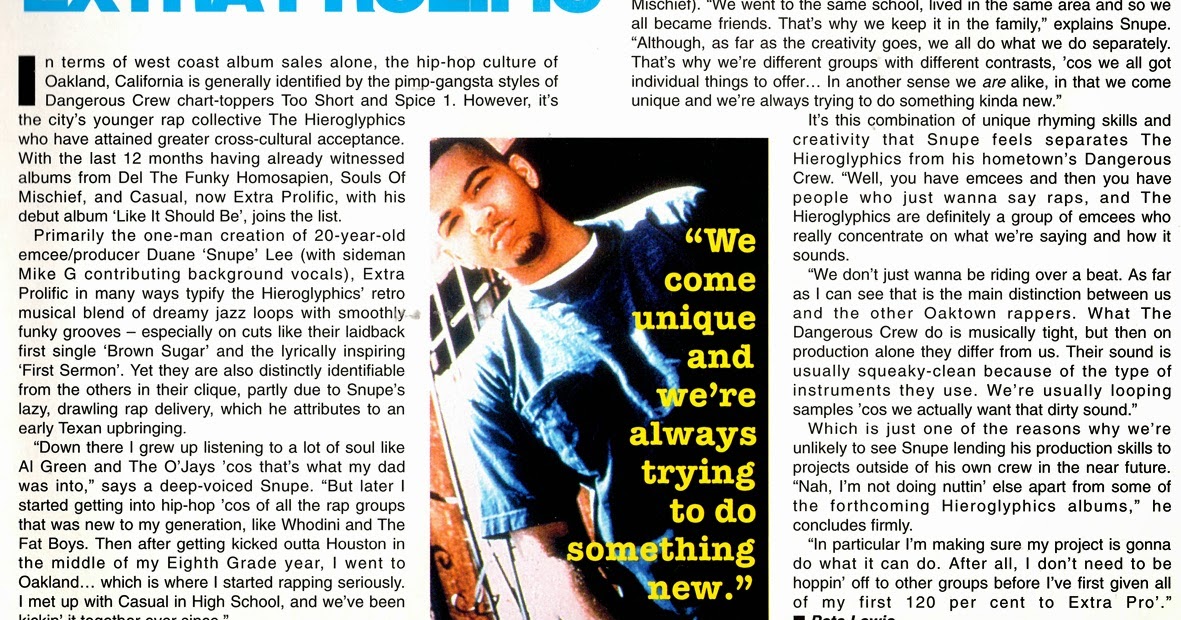 HipHop-TheGoldenEra: Extra Prolific in HHC - 1994