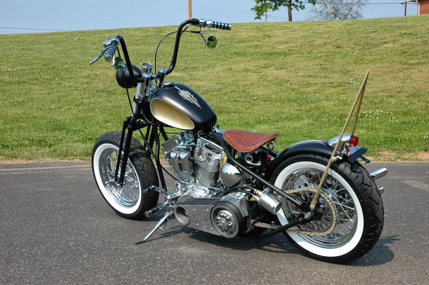 biker excalibur II: DISHED TANK BOBBER by American classic motors
