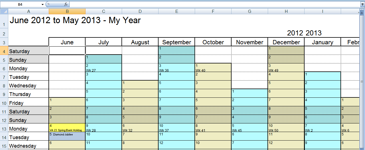 My Gadget Life: Excel Year Planner Maker