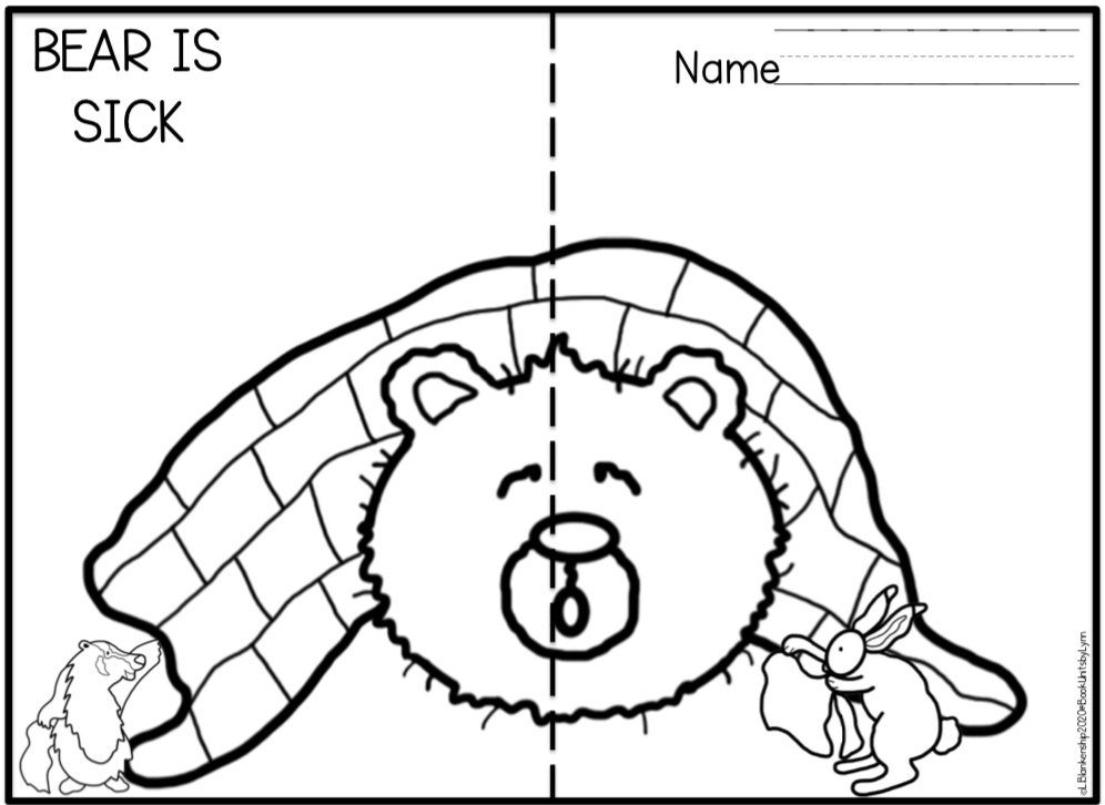 BEAR FEELS SICK BOOK CRAFT ~ Book Units by Lynn