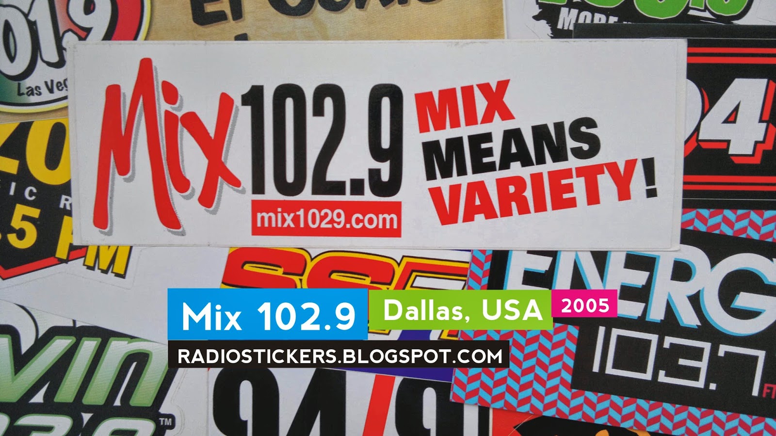 RADIO station stickers... and more!: Mix 102.9, Dallas (1998-2005)