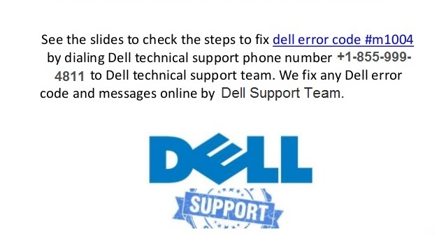 The Way To Fix Dell Error Code M1004 the-way-to-fix-dell-error-code-m1004