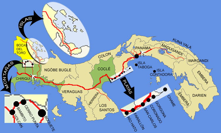 Mapa de la ciudad de Panama